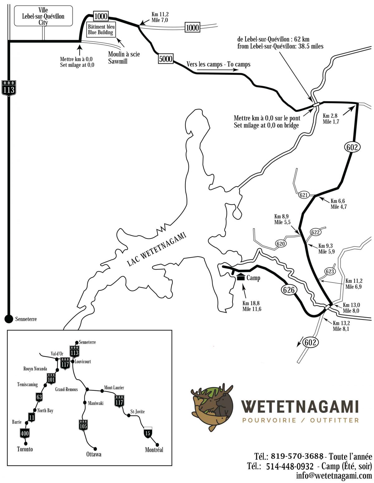Contact - Pourvoirie Wetetnagami